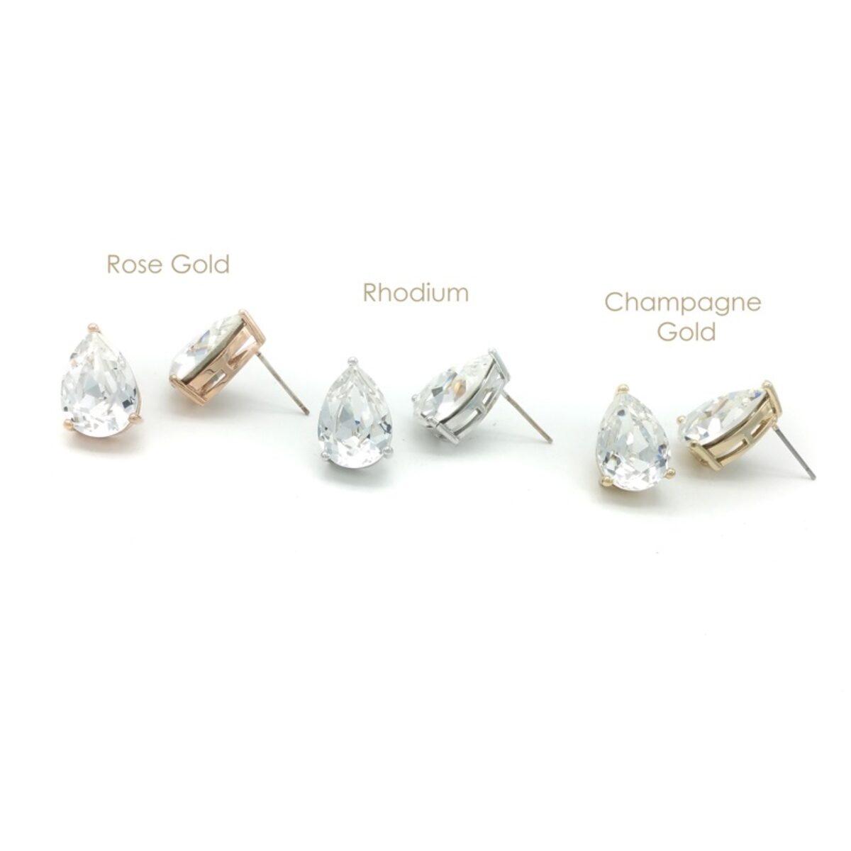 'Shayna' Crystal Studs (Various Colours) | Glam Couture