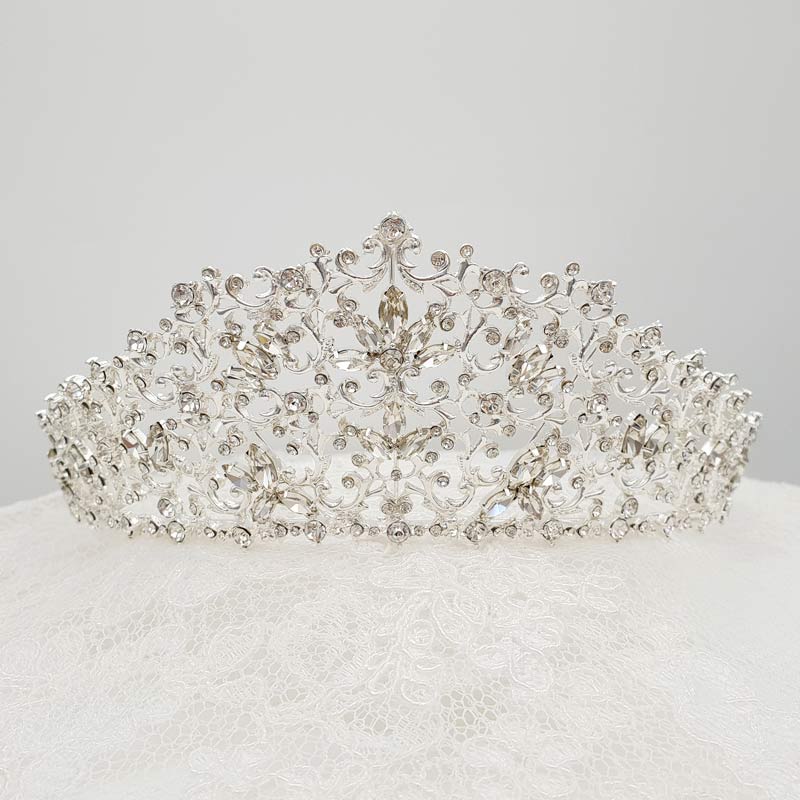 'Elizabeth' Large Silver Crown | Glam Couture