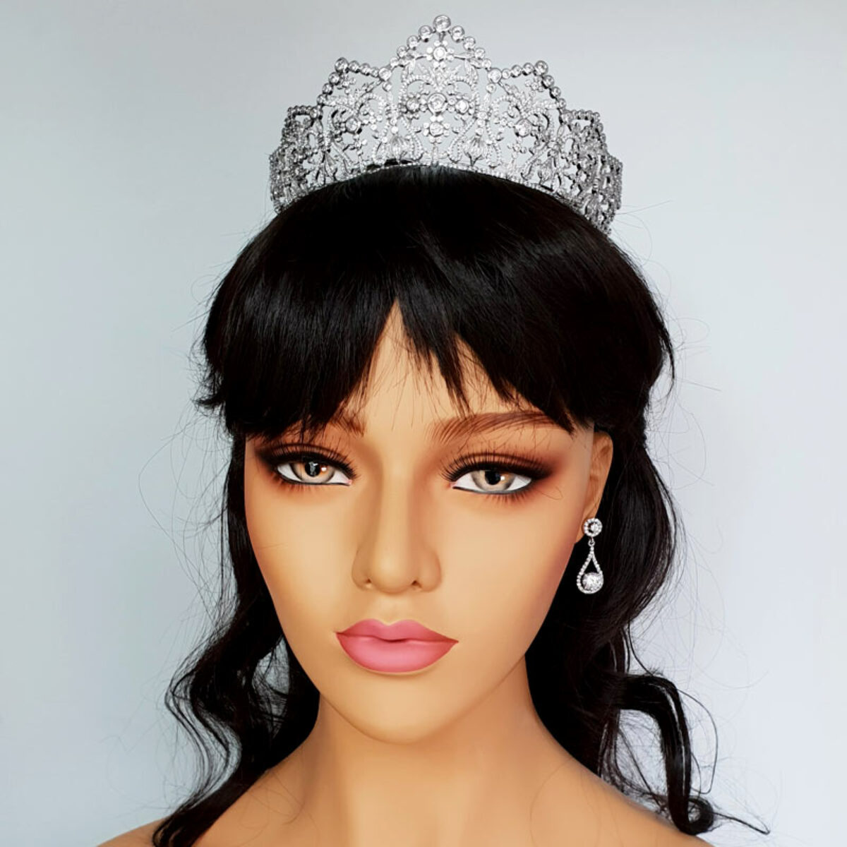 'Stacey' Silver Bridal Crown | Glam Couture