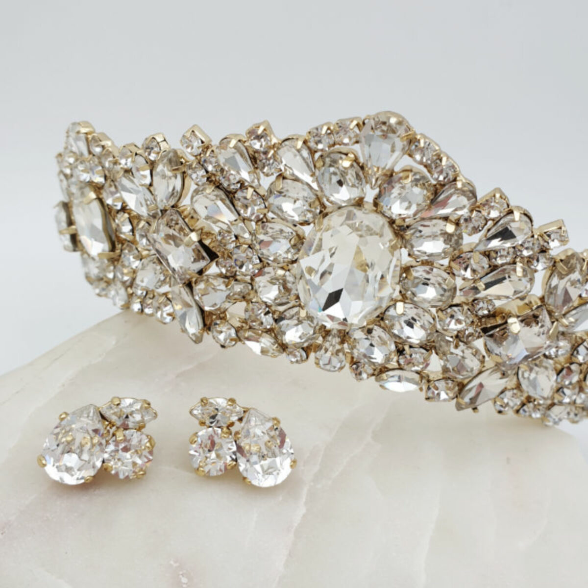 'Tara' Stunning Gold Bridal Crown | Glam Couture