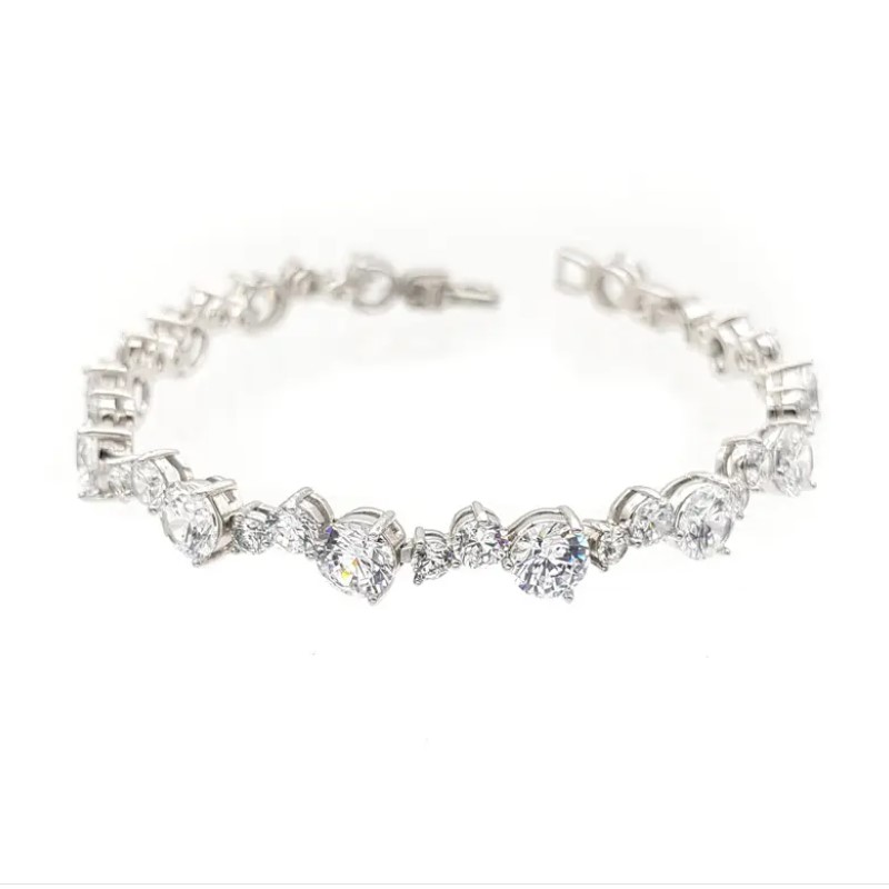 Silver CZ Bracelet - 'Rinatta' | Glam Couture