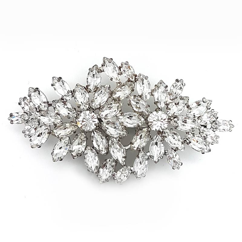 Silver Crystal Brooch - 'Remi' | Glam Couture